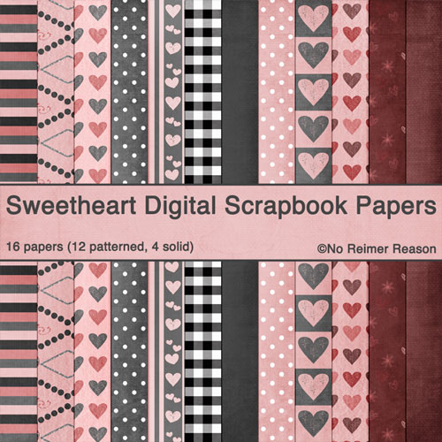 Valentine’s Day Scrapbook Paper | No Reimer Reason