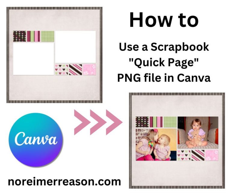 How To Use a Digital Scrapbook Quick Page In Canva
